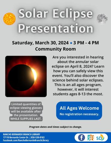 Solar Eclipse Program | San Diego Public Library